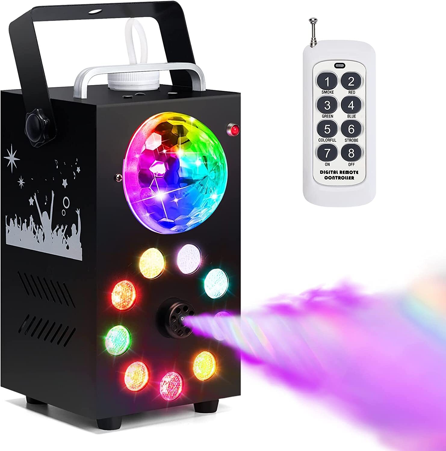 4PCS 9LED 3-in-1 Fog Smoke Machine Effect Light 700W DJ Disco Party ...
