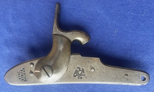 Antique 1853 CIVIL WAR US SPRINGFIELD PERCUSSION RIFLE MUSKET LOCK ...