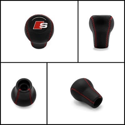 AUDI SHIFT KNOB RED STITCH B3 S2 8L A3 S3 B5 A4 S4 C4 A6 S6 D2 A8 S8 4C ...