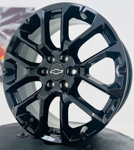 2023-2024 Chevy Silverado Suburban Tahoe Gloss Black 22" Wheels Rims ...