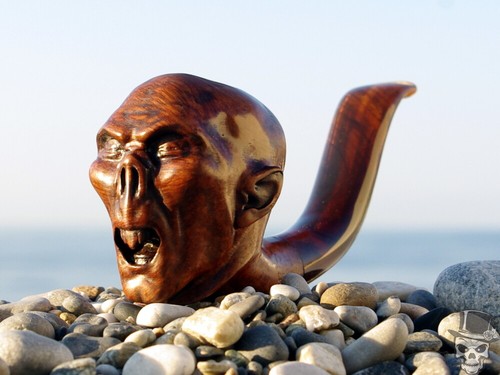 Nosferatu Vampire Dracula Briar Wood Tobacco Smoking Pipe Bust by Oguz ...