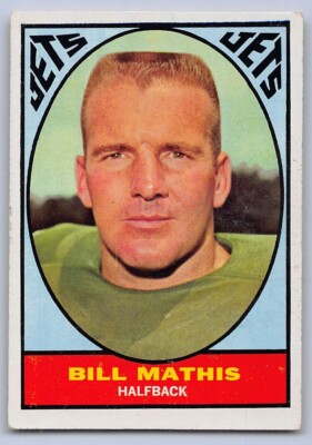 1967 Topps BILL MATHIS - Football Card # 96 - NEW YORK JETS | eBay
