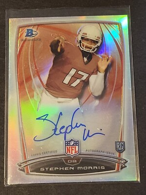 2014 BOWMAN CHROME FOOTBALL REFRACTOR AUTOGRAPH STEPHEN MORRIS #1 | eBay