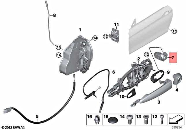 Genuine BMW M2 M4 GTS F20 F21 Lock Cylinder According To Code Left ...