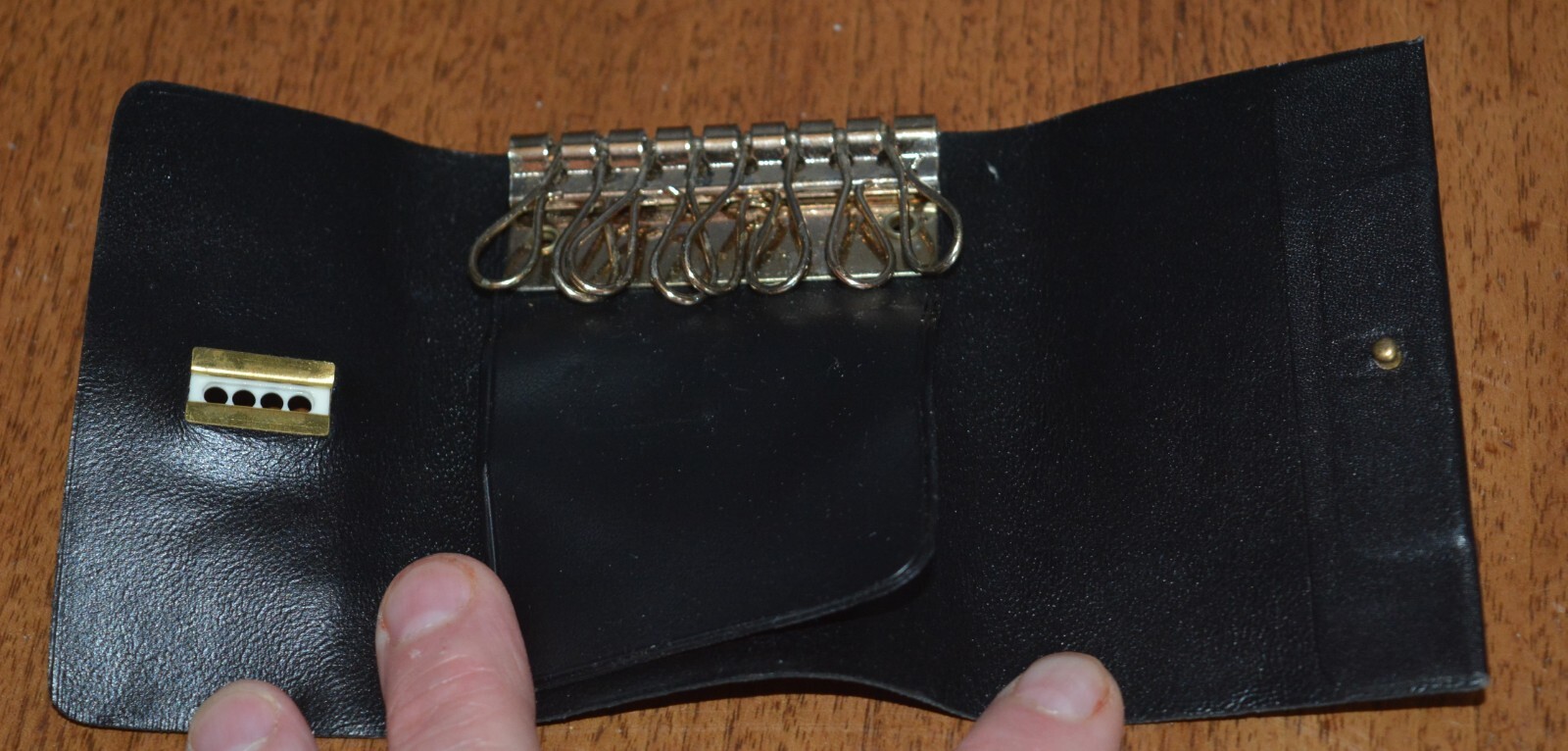 VTG AMITY Leather Key Wallet Black KEY HOLDER | eBay