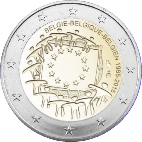 2 EURO COMMEMORATIVA BELGIO 2015 - 30° DELLA BANDIERA EUROPEA - FDC UNC - | eBay