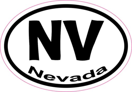 3X2 Oval NV Nevada Sticker Vinyl State Vehicle Window Stickers Car ...