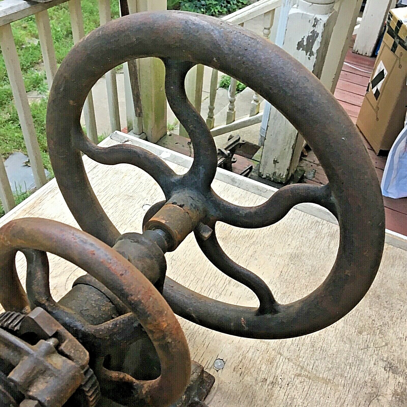 Antique Wells Bros & Co. Little Giant Blacksmith Barn Post Drill Press ...