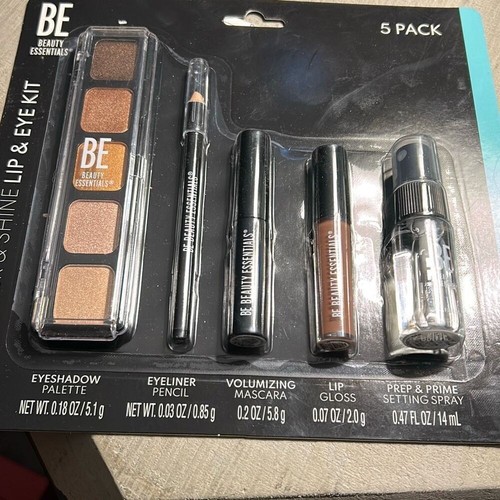 BE Beauty Essentials 5 Pack Shimmer And Shine Lip And Eye Kit. NIP. | eBay