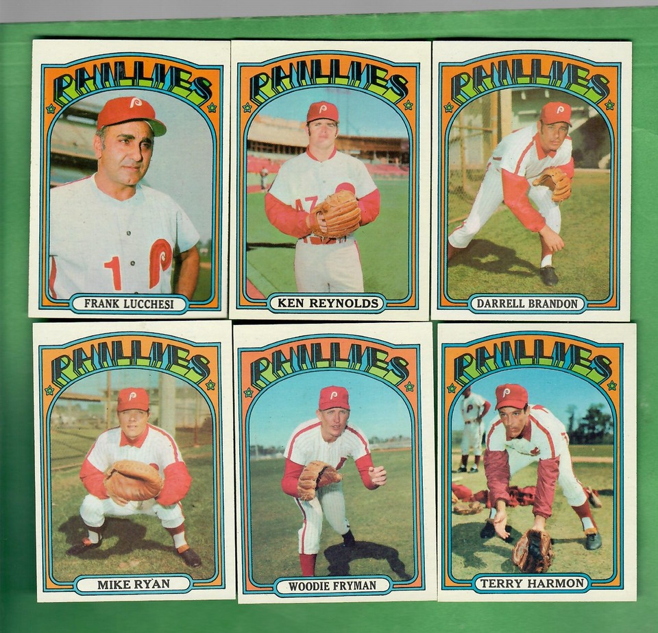 1972 TOPPS BASEBALL - PHILADELPHIA PHILLIES - LOT OF 14 DIFFERENT ...