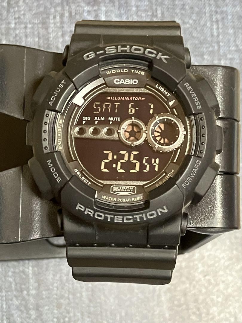 Casio G-Shock GD-100-1BJF Digital Watch 48mm All Blac… - Gem
