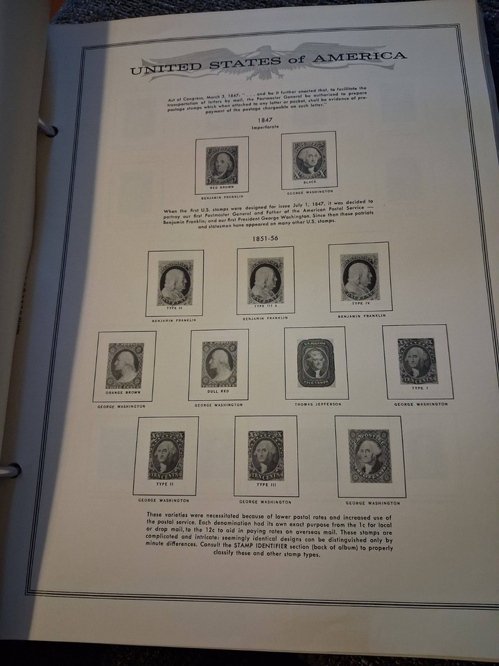 Vintage United States Liberty Stamp Album Collection Book H E Harris ...