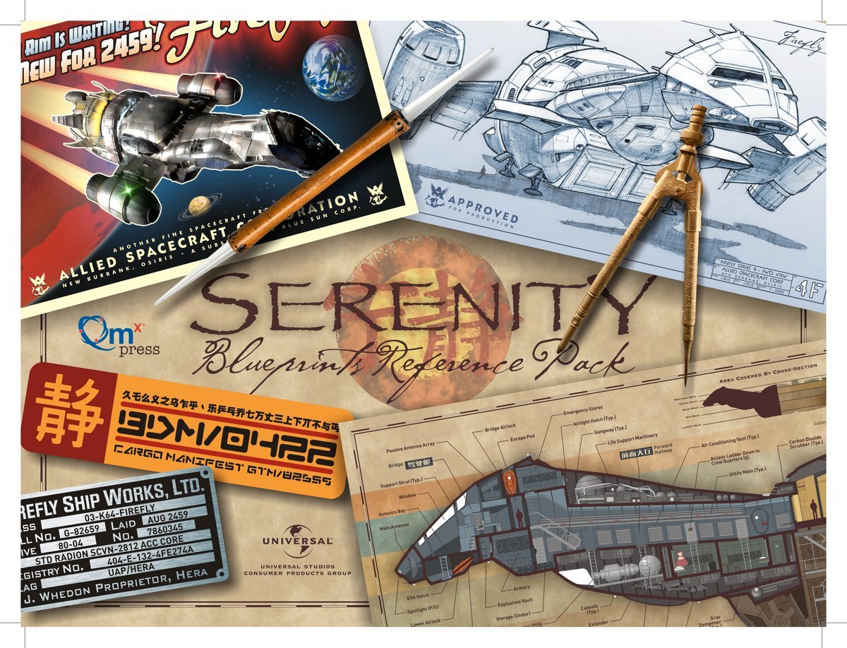 (12x16) Serenity Movie Firefly Blueprints Reference Pack Spiral Bound ...