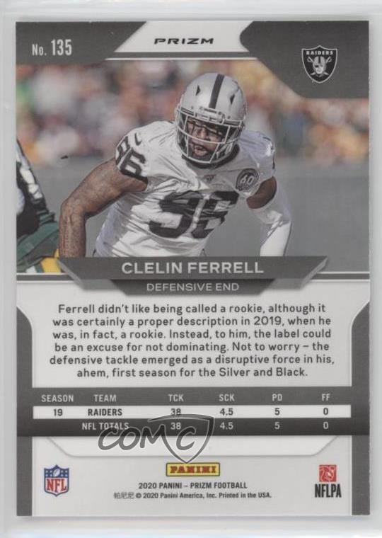2020 Panini Prizm White Sparkle Prizm Clelin Ferrell #135 | eBay
