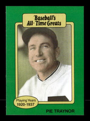 Pie Traynor 1987 Hygrade All-Time Greats MLB Pittsburgh Pirates | eBay