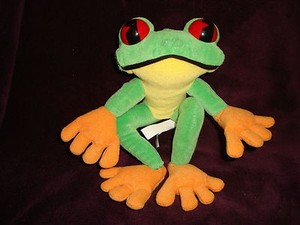 Rainforest Cafe Tree frog 7" Long Plush and beans | eBay