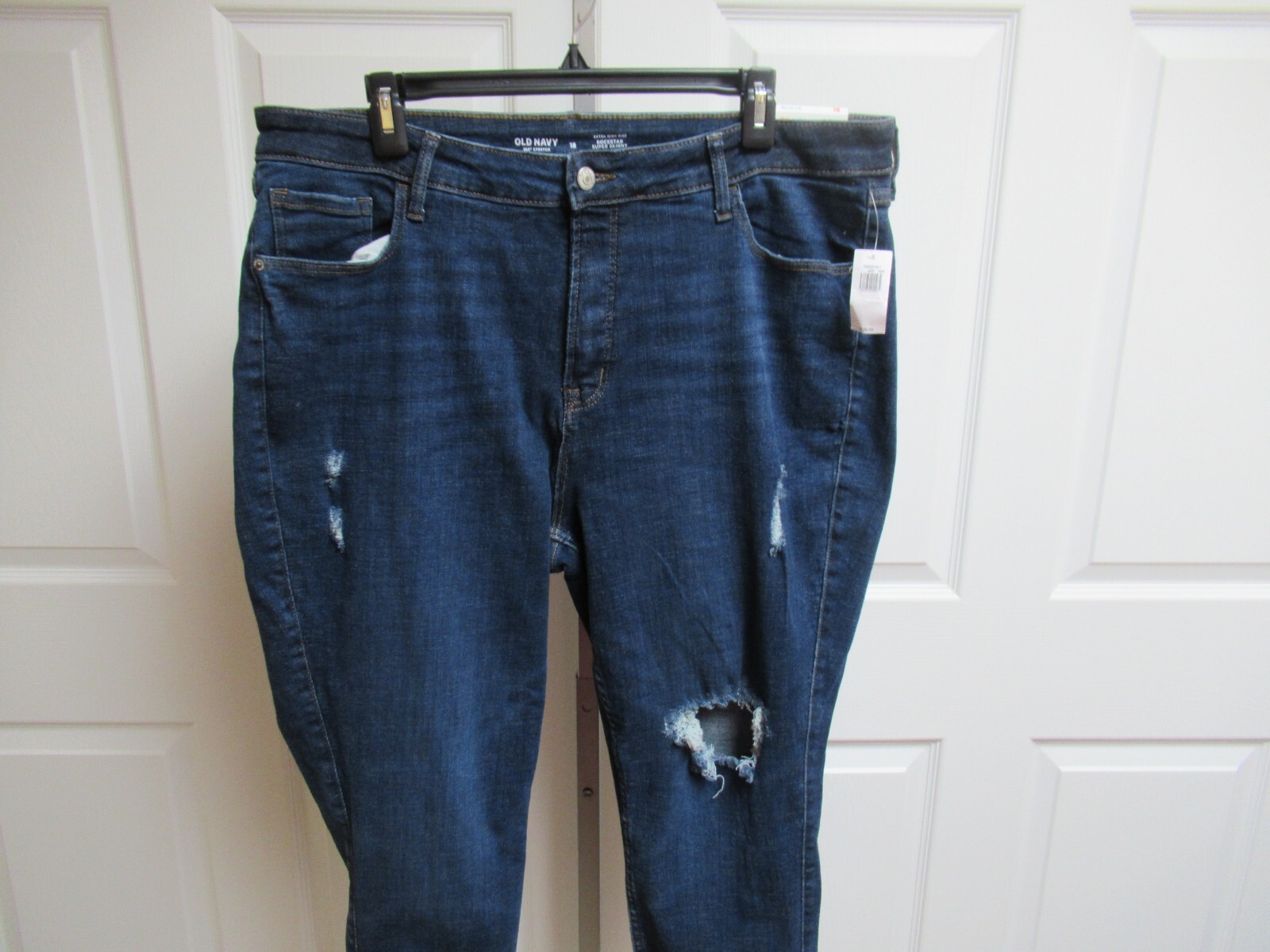 Women's Old Navy ROCKSTAR super skinny DISTRESSED HIGH -Rise SZ 18 ...