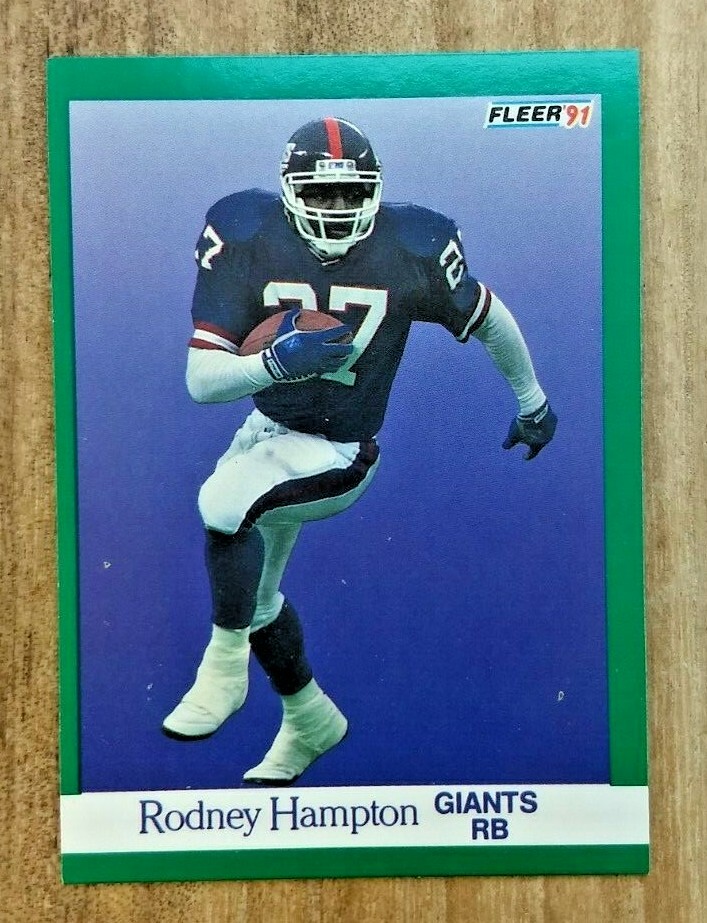 1991 FLEER RODNEY HAMPTON CARD#311 NR-MINT UNIVERSITY OF GEORGIA NEW ...