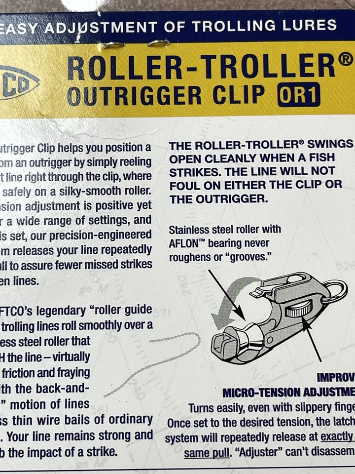 AFTCO Roller Troller Outrigger Clips- Model OR1-Free Shipping ...
