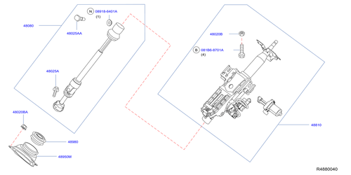 Nissan/INFINITI 48980-6TA0A Steering Column Shaft Seal | eBay