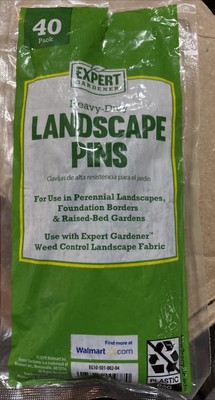 Expert Gardener Heavy Duty Landscape Pins 1 Pack (40/pack) New Unopened ...