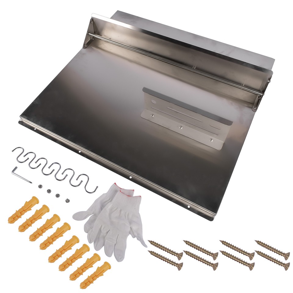 Backsplash Shelf Stainless Steel Kitchen Range Hood Wall Tile Shield ...