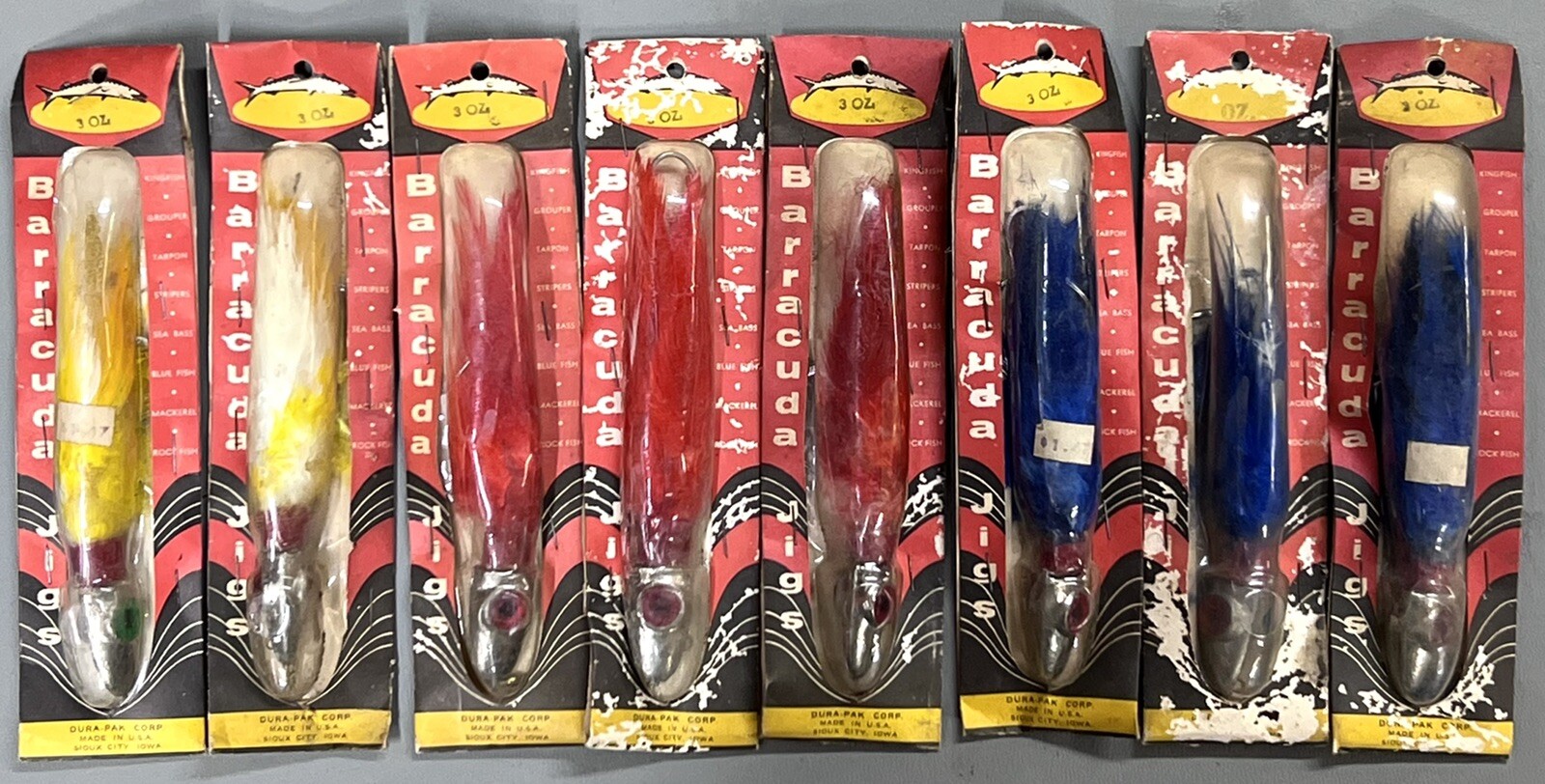 NOS OLD 8 Florida Fishing Tackle LURE BARRACUDA 3OZ TROLLING JIGS | eBay