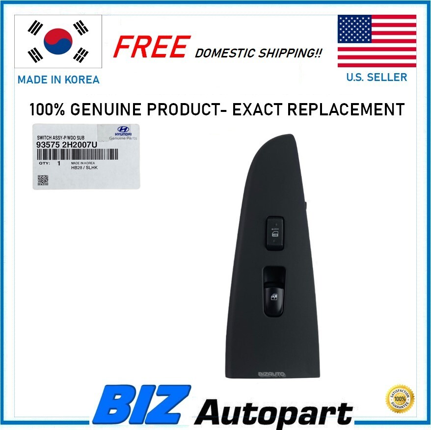 GENUINE⭐RIGHT POWER WINDOW SWITCH FOR 2007-2010 HYUNDAI ELANTRA # 93575 ...