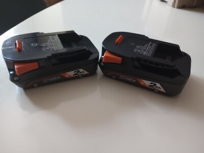 For Parts Only - 2 Ridgid R87002 18 Volt 2.0 Ah 18v Lithium ...