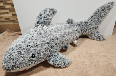 Fiesta Large Realistic Furry Gray Shark Plush 32" Long | eBay