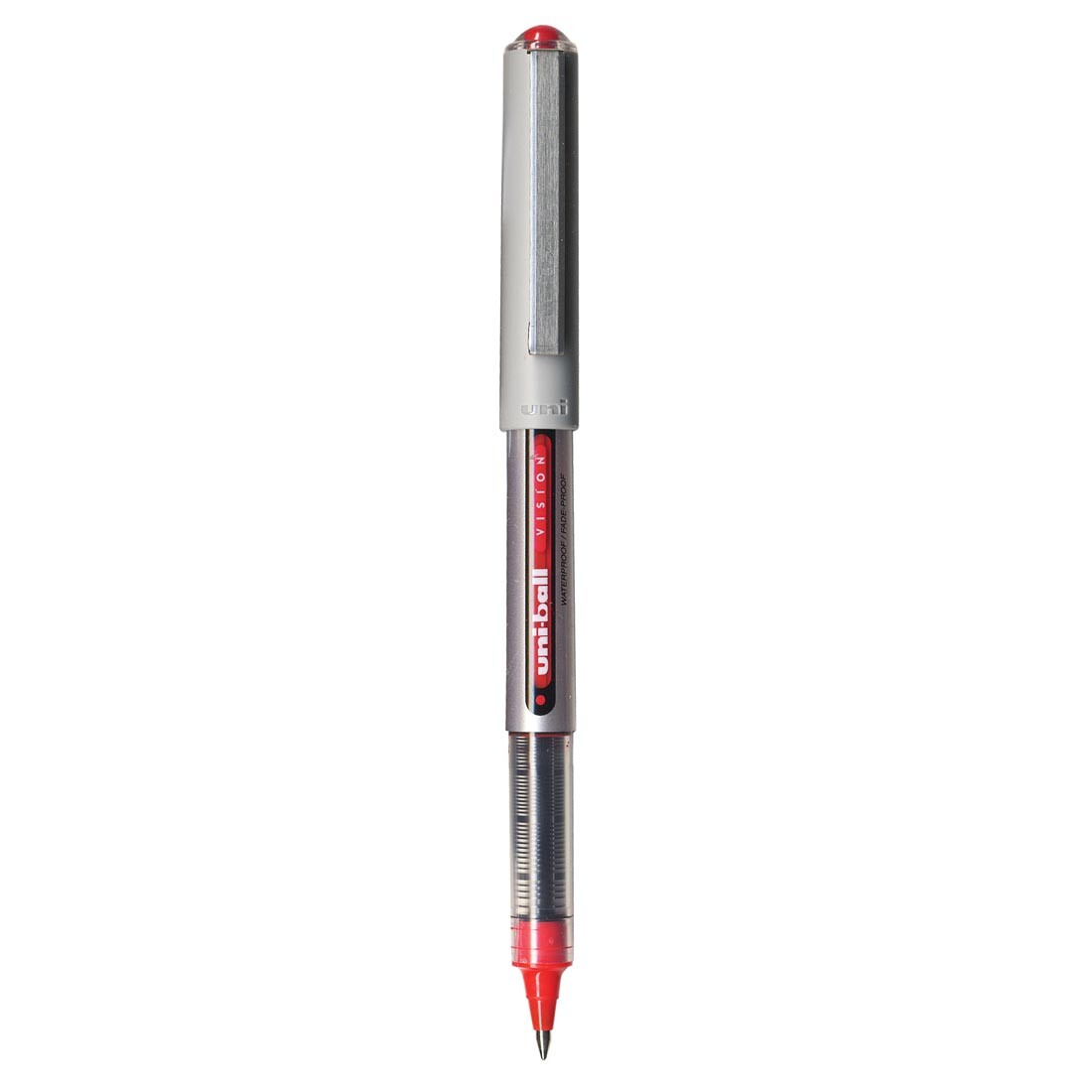 uni-ball 60117 Vision Roller Ball Stick Waterproof Pen Red Ink Micro ...