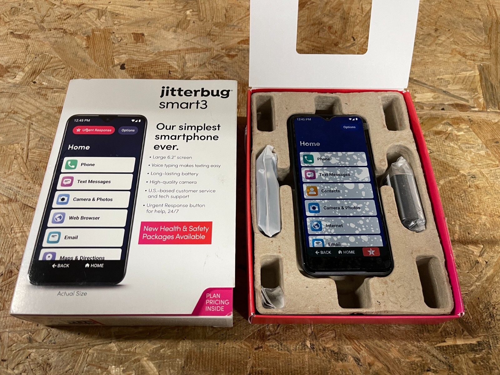 Lively Jitterbug Smart3 Smartphone for Seniors Black Open Box for sale ...