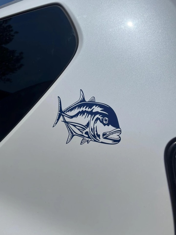 Hawaiian Navy Ulua Fish 6" Vinyl Car Truck Window Labtop Decal Sticker | eBay