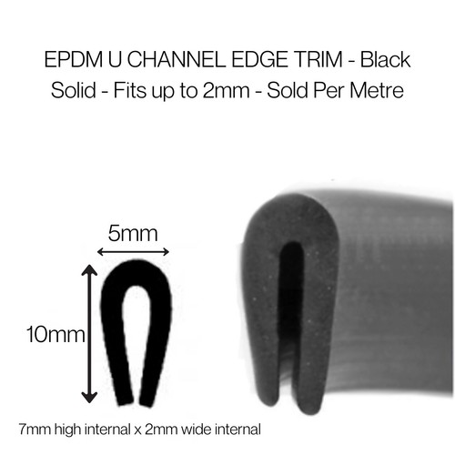 EPDM Rubber Trim 10mm x 5mm – Flexible Edge Seal, UK Made, Sold Per ...