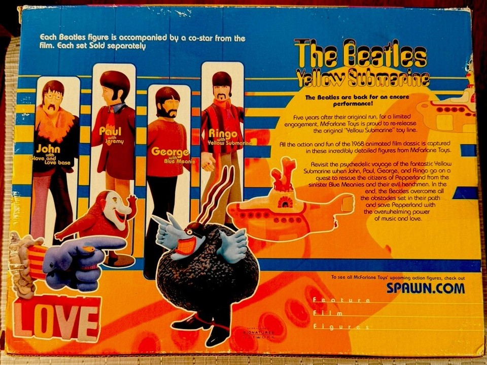 BEATLES RARE FIGURE YELLOW SUBMARINE SPAWN BOX SET #ba07ff. New in Box ...
