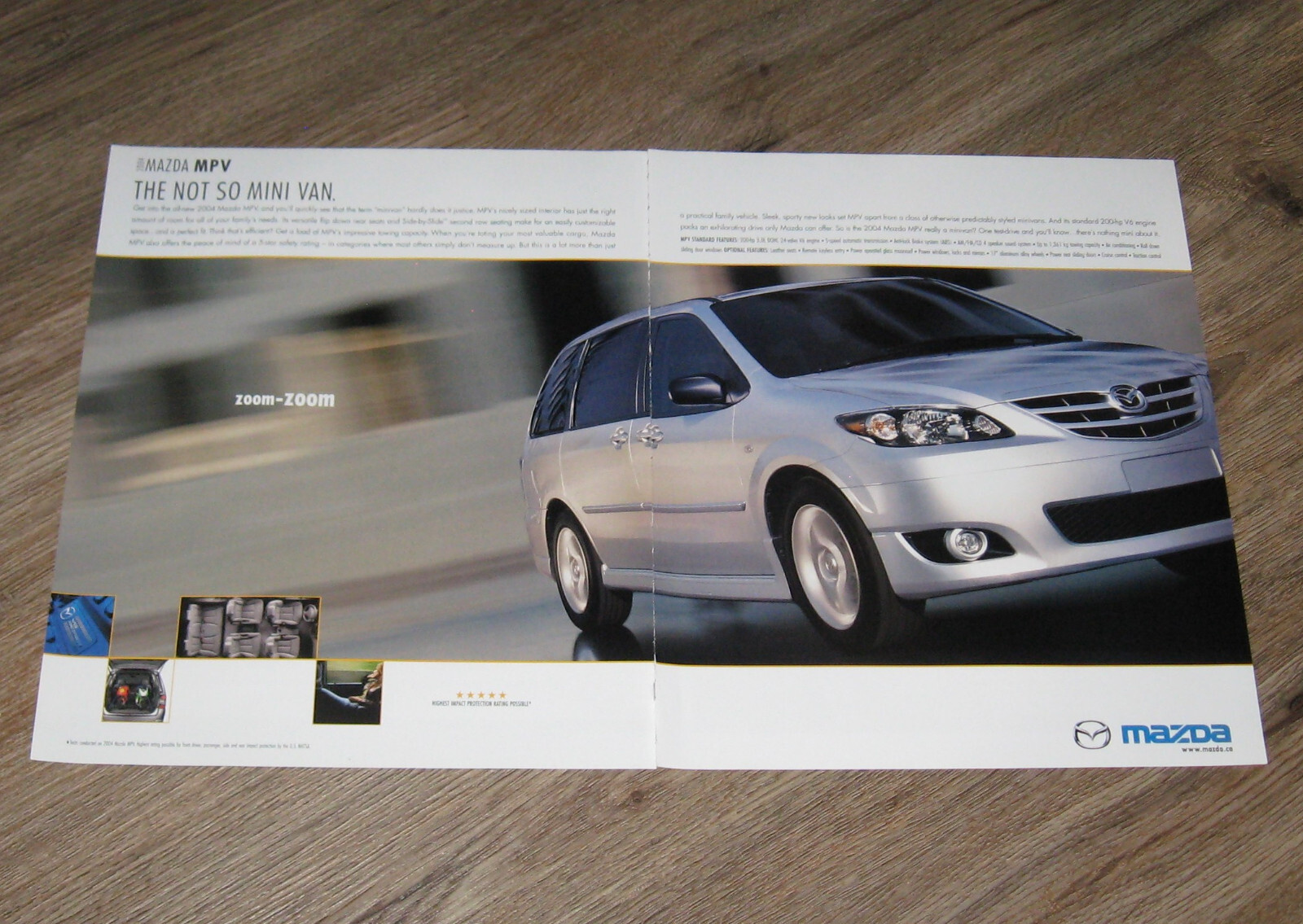 MAZDA Car AD 2004 MPV original TWO magazine pages advertisement | eBay