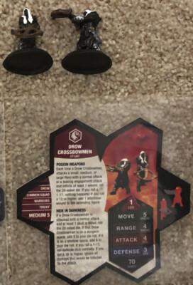 Heroscape Deepwyrm Drow “Crossbowmen”Custom Figures & Card | eBay