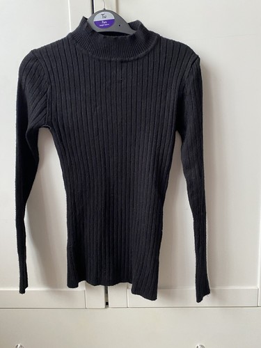 Primark Womens Black Long Sleeve Ribbed Top Size Xs | eBay UK