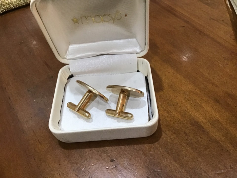 Vintage Classy Gold Colored Cuff Links | eBay