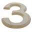 Unfinished Wooden Arial Font Number 3 (Three) 6.25 Inches 716417757207 ...