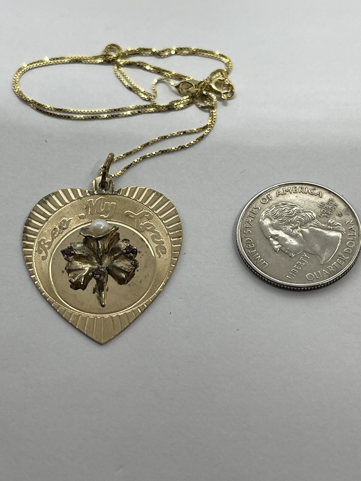 Vintage M & M Bee My Love Heart Gold over Sterling Bracelet Charm ...