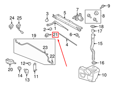 LAND ROVER DISCOVERY 4 L319 Windshield Washer Hose Holder YYE000030 NEW ...