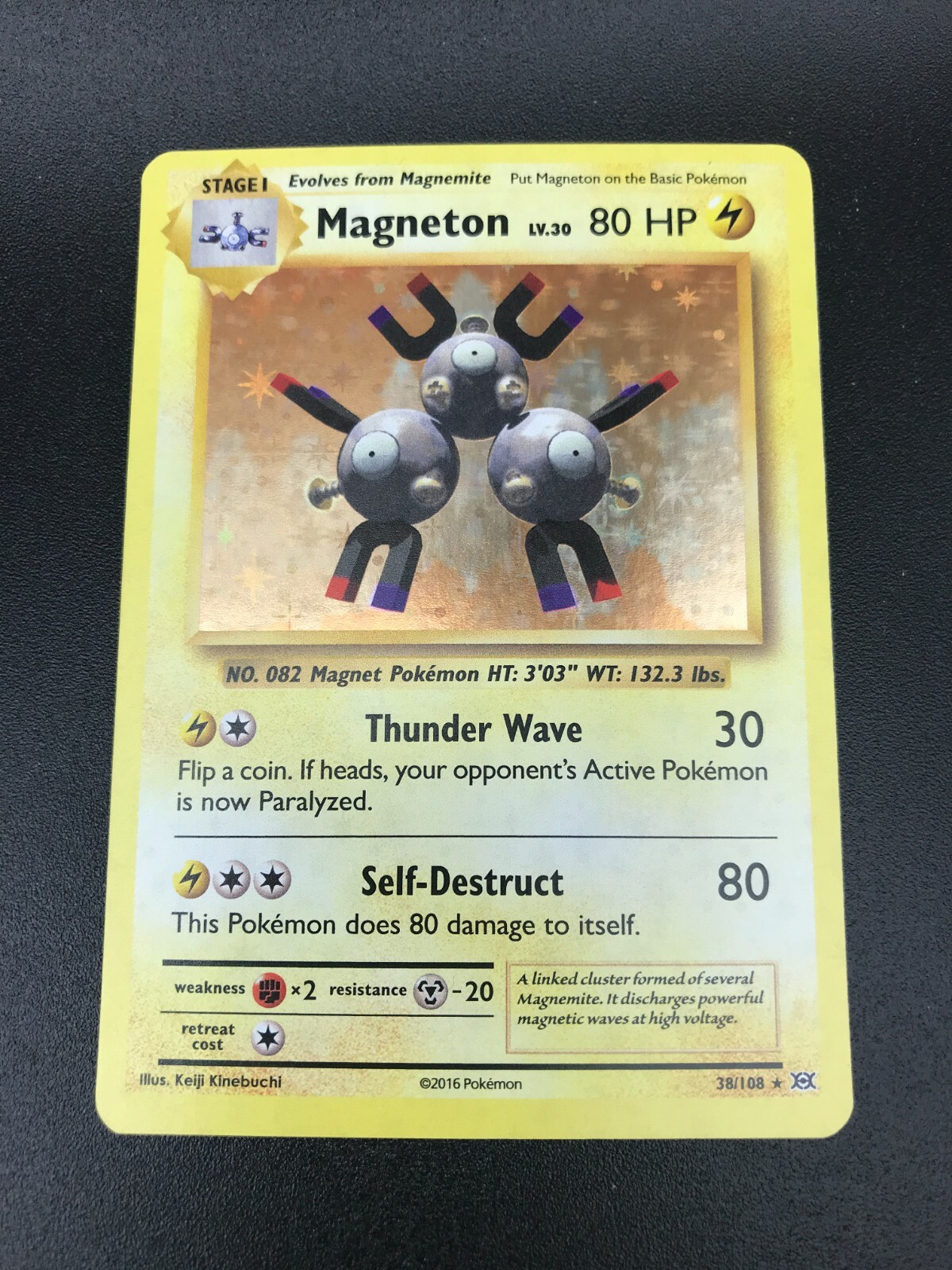 Magneton HOLO RARE 38/108 Pokemon TCG XY Evolutions Card NM Shiny foil ...
