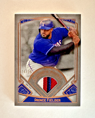 Prince Fielder 2017 Topps Meaningful Material Jersey Patch /35 *RARE 3 ...