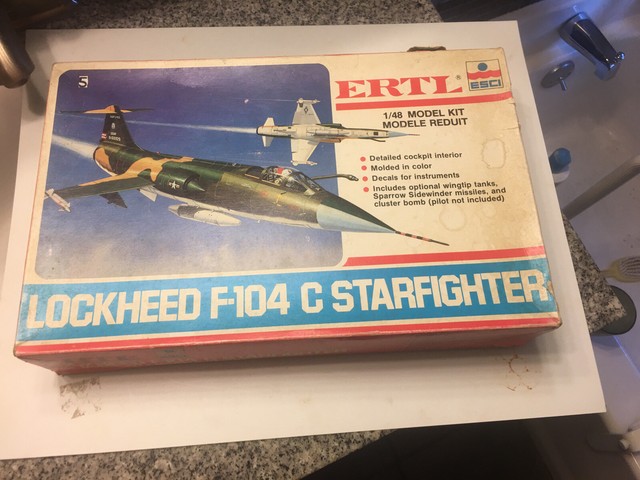 ERTL ESCI 1/48 Lockheed F-104 C Starfighter Vietnam 476 TFW 436 TFS Kit ...
