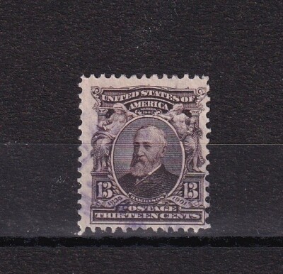1902 US # 308 Benjamin Harrison Stamp 13 cent Purple black Pref 12 Lot ...