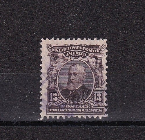 1902 US # 308 Benjamin Harrison Stamp 13 cent Purple black Pref 12 Lot ...