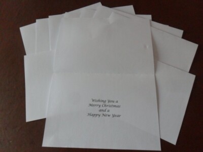 pack of 10 Christmas 5 x 7 landscape card inserts great for card making ...