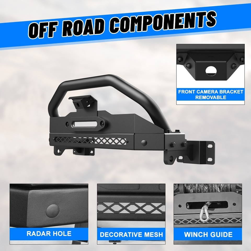 Front Bumper for 2021-2026 Ford Bronco w/Radar Hole & Winch Plate ...