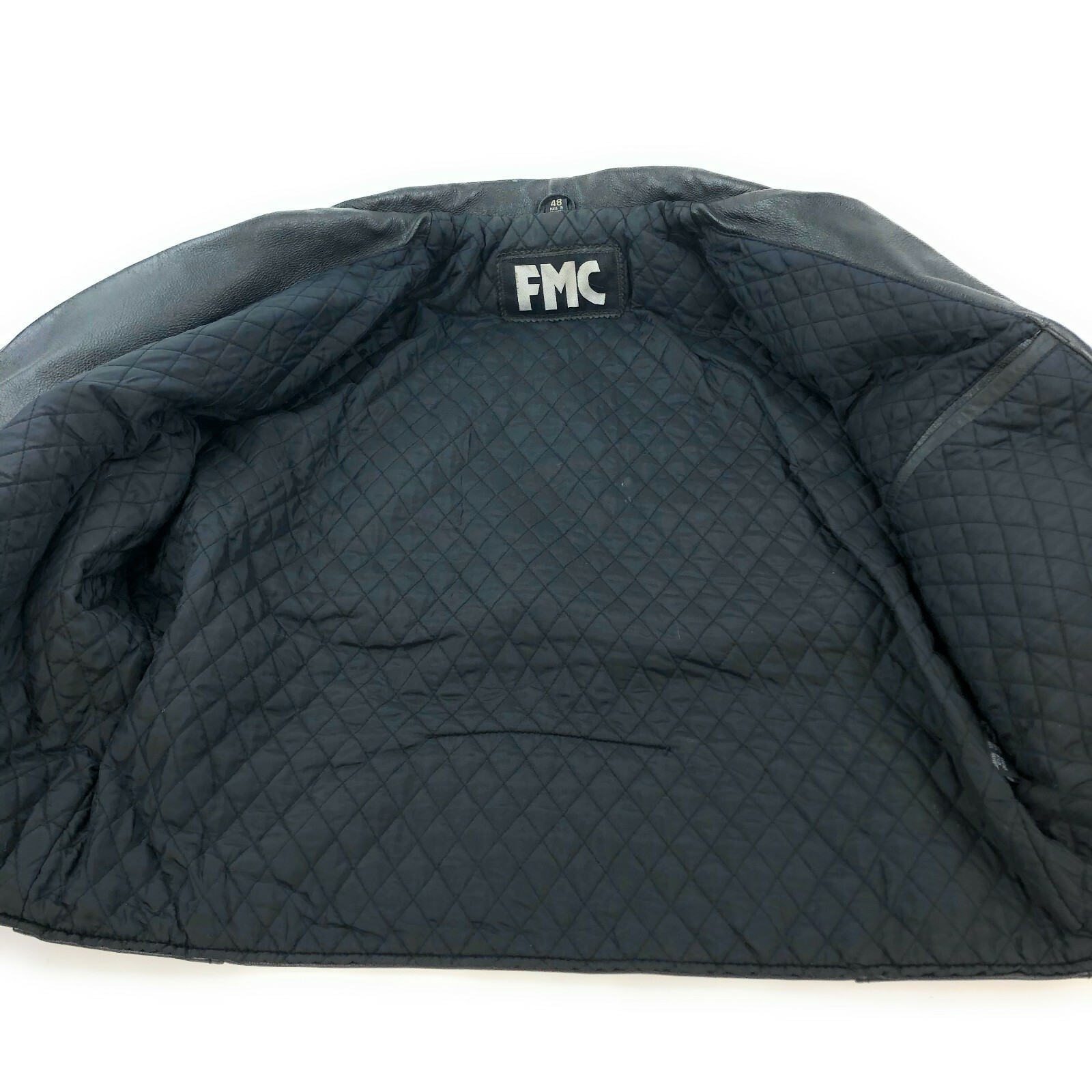 VTG FMC Leather Jacket 48 UNISEX MOTORCYCLE Side Punk… - Gem